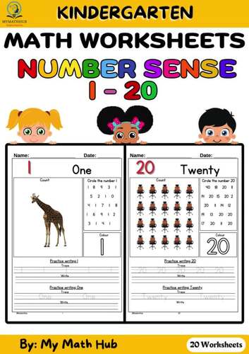 Kindergarten Numbers Sense 1 to 20 No Prep Printable Math Worksheets