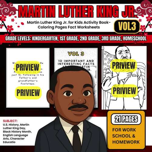 Martin Luther King Jr. Legacy Activity Book for Kids Vol. 3 Impact ...