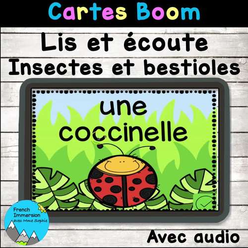 Insectes et des bestioles lecture French insects bugs reading digital ...
