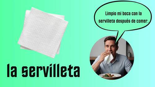 SPANISH CUTLERY VOCABULARY. LOS CUBIERTOS. VOCABULARIO. ACTIVIDADES