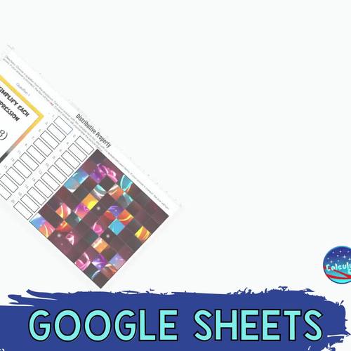 Distributive Property | Digital Activity Google™ Sheets by Calculus4u