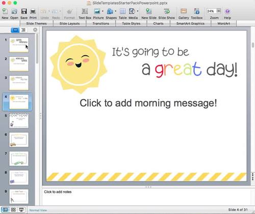 Slide Templates | Beginning of the Year | Powerpoint by Common Core Tweens