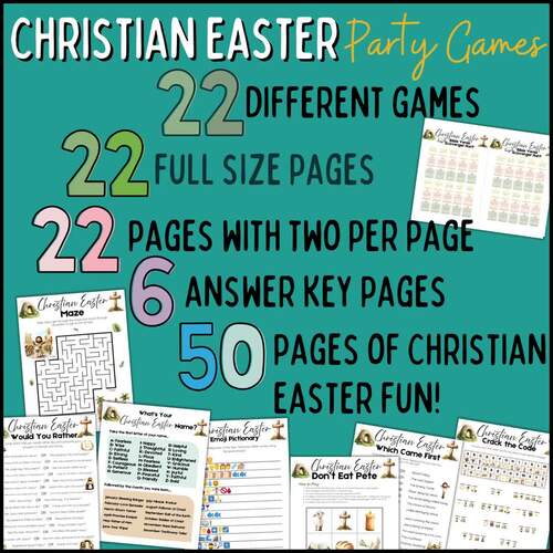 Christian Easter Games Bundle - 27 Bible Easter Party Games for Kids ...