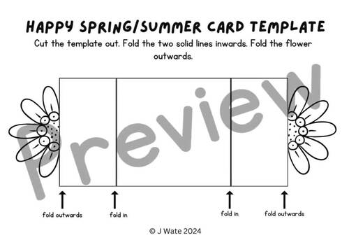 End of Year Activities 3D Pop Up Card Templates | Summer Spring Craft ...