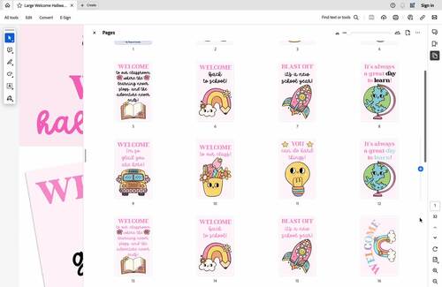 Welcome Hallway Posters 8.5x14 Legal Size Posters by Magical Kinders