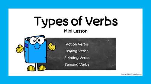 Types of Verbs Mini Lesson - Google Slides, PPT, PDF by Teaching with ...
