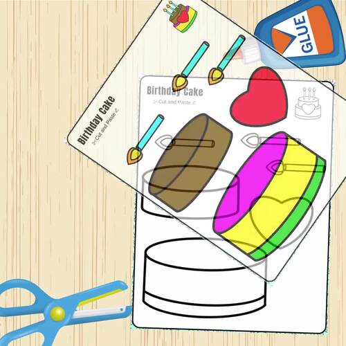 Birthday Cake Craft Template Activity-Birthday Activities-Cut & Paste ...