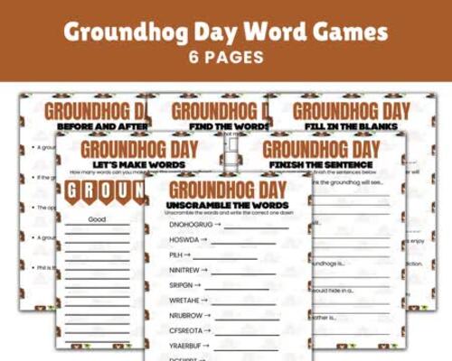 Groundhog Day Word Activities for Kids and Classrooms | Fun Educational ...