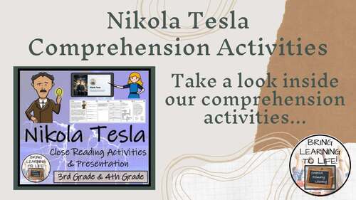 Nikola Tesla Close Reading Passage & Comprehension Activities | 3rd–4th ...