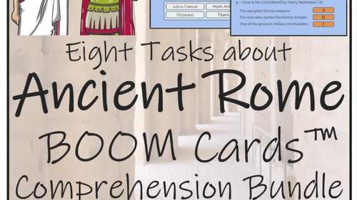 Ancient Rome BOOM Cards™ Comprehension Activity Bundle 3rd Grade & 4th ...
