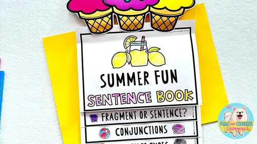 Summer Fun Flip Book | Expository Writing Sentence-Level work | TPT