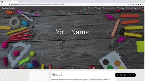 Teacher Portfolio Website Template by The Lost Teacher | TPT