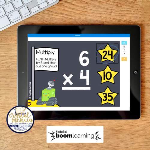 Basic Multiplication Facts x6 Boom Cards™ | Distance Learning by ...
