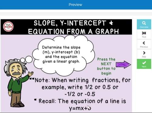 Equation Of A Line From A Graph With Scaffolding Boom Cards™ 8th Grade Math