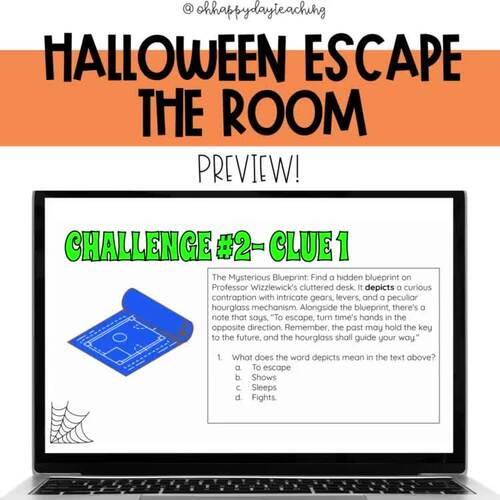 Halloween Escape The Room | Halloween Activity | Academic Escape The Room