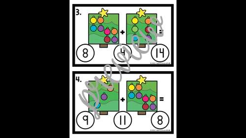 Christmas Dice Addition to 20 Task Cards Counting Clip Cards | TPT