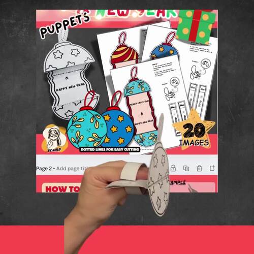 Christmas and New Year Puppet Ball Craft: 20 Festive Designs for Kids!