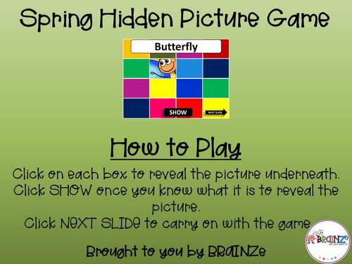 Spring Activity | Hidden Picture Game by BRAINZe | TPT