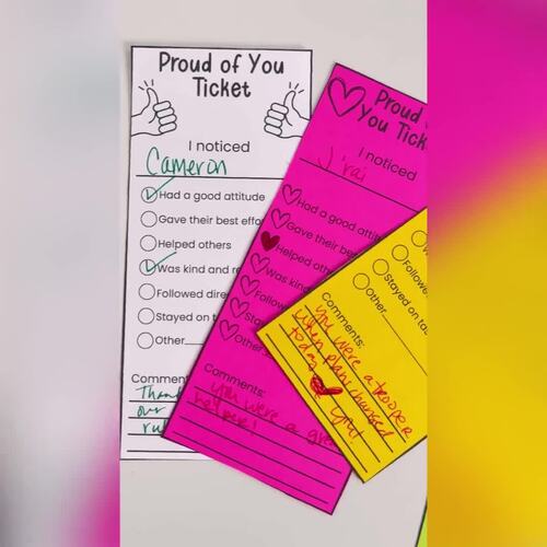 Positive Teacher Note, Proud of You, Teacher Mail, Classroom Management