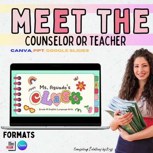 Meet the Counselor or Teacher - Open House Presentation Kit | Retro Style