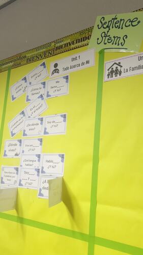 10 Spanish "All About Me" Sentence Stem Talk Cards by Reading The Field EDU