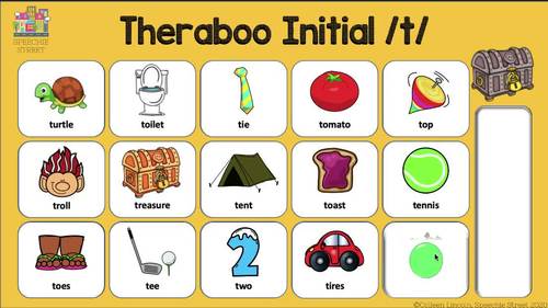 Theraboo T Sounds: No Print Interactive Cariboo Game for Speech Teletherapy