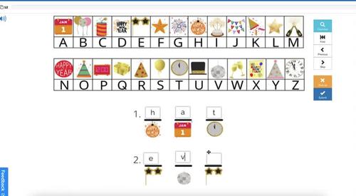 NYE / NEW YEARS THEMED CRYPTOGRAM BOOM CARDS tm OT/ SLP by schoolbasedOT