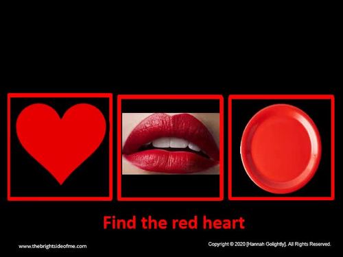 CVI Identify Red Items. Book 3 - CVI, LowVision, Multiple Disabled, AAC ...