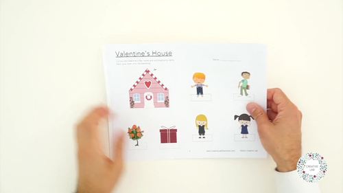 Valentine's Day House Scene 3D Craftivity by Creative Lab | TPT