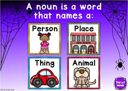 Halloween Activities Nouns Games | DIGITAL Boom Cards and PRINT Task ...