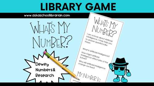 Library Game - Dewey Number Search with Research Questions - What's My ...