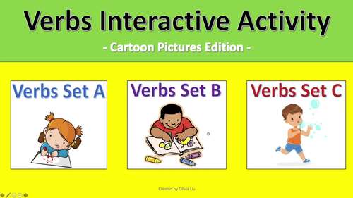 Verbs - Action Interactive Activity (DISTANCE LEARNING) 45 targets ...