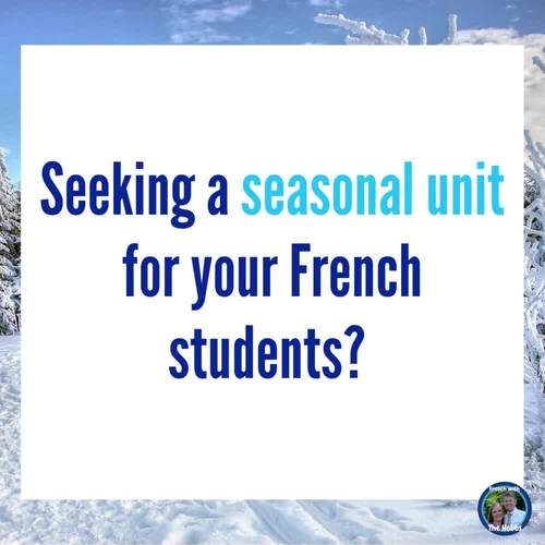 French Winter BUNDLE with Presentation, Notes, Activities, Games l'hiver