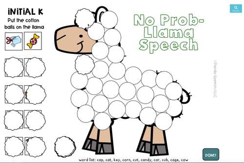 No Prob-Llama Speech BOOM Cards: Early Sounds (Distance Learning)