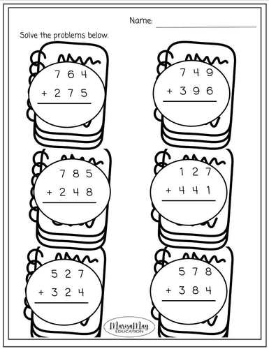 Elementary Math (3rd & 4th grade) -Back to School Themed Fun Activity ...