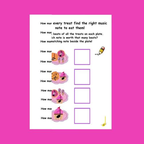 Musical Activity Pack - Pastry Shop | Note Values, Rhythm, Music Math ...