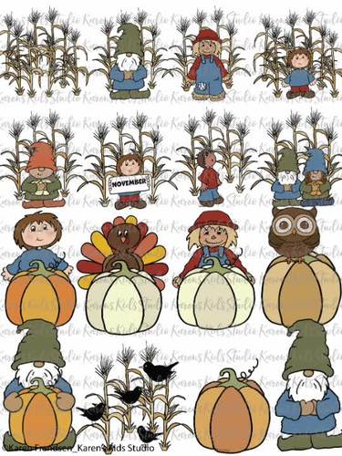NOVEMBER THINGS Clipart (Karen's Kids Clip Art) by Karen's Kids School Room