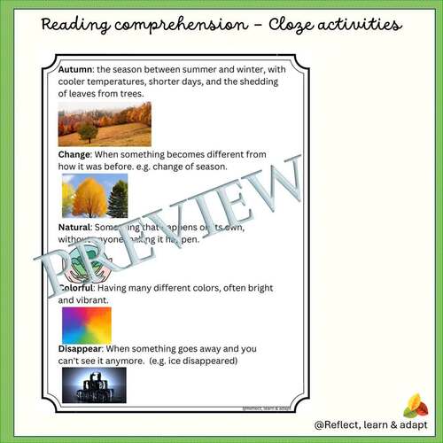Fletcher and the Falling Leaves- Reading Comprehension Adaptive Unit