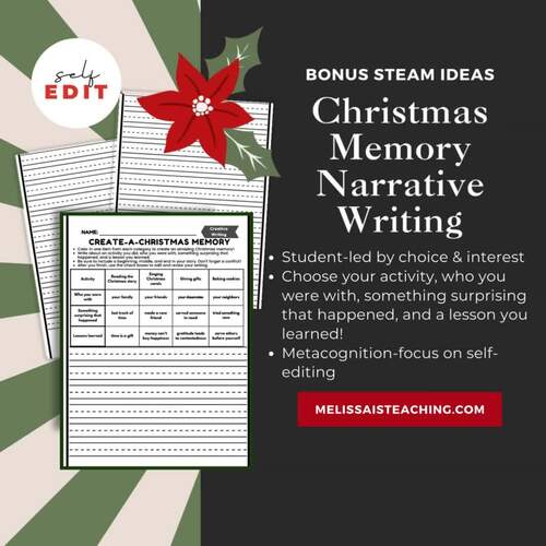 Christmas Narrative Writing + No Santa Checklist Sub Plan 2nd 3rd 4th ...