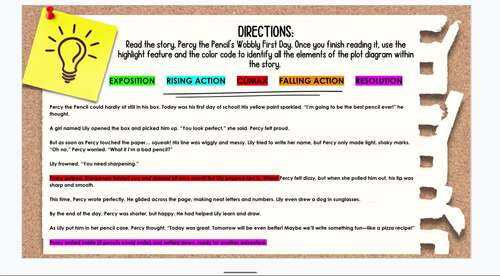Plot Elements Review | 5th & 6th Grade Leveled DIGITAL Reading Activity