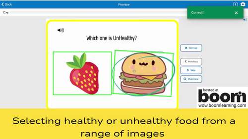 Healthy and Unhealthy Foods Digital Boom Cards by Limes and Lemons