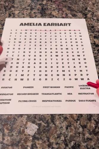 Aviators Biography Word Search Puzzles Worksheet Activity BUNDLE