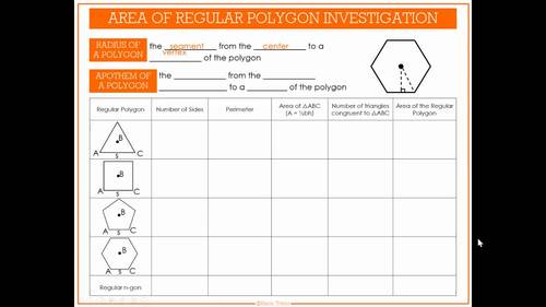 Geometry PowerPoint | Area of Regular Polygons Editable Presentation Slides