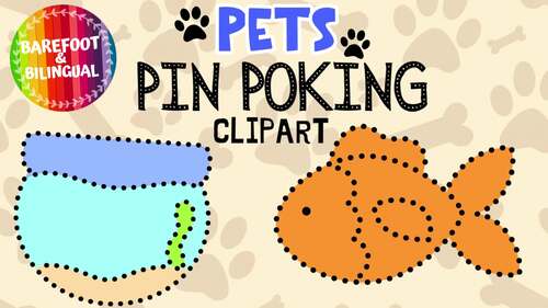 Pets Pin Poking Clipart | Fine Motor Animal Hole Punch & Push Pin Art ...