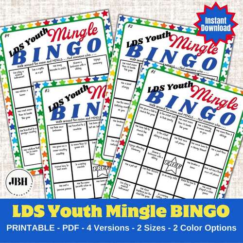 LDS Youth Mingle Bingo: Fun Icebreaker for LDS Youth Event Games