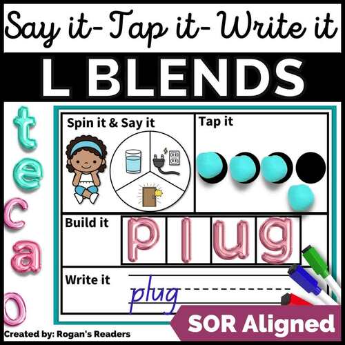 Beginning L Blends Orthographic Mapping Maps - Consonant Blends | TPT