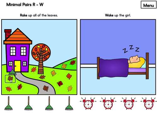 Digital R - W Digital Minimal Pairs Gliding Practice by Jennie's Speech ...