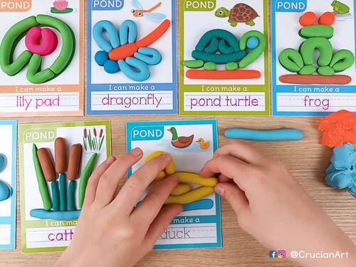 Pond Life Playdough Mats: Nature Word Tracing & Fine Motor Printable ...