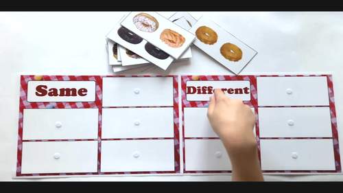 Donuts Same and Different Sorting Activity Special Education Autism ...