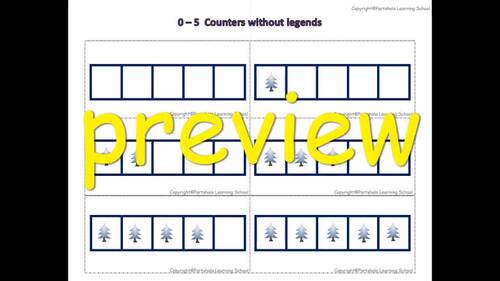 WINTER -Counting 0 to 5 with frames – Flashcards and Worksheets | TPT
